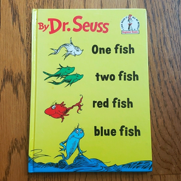 Other | Vintage One Fish Two Fish Red Fish Blue Fish By Dr Seuss ...
